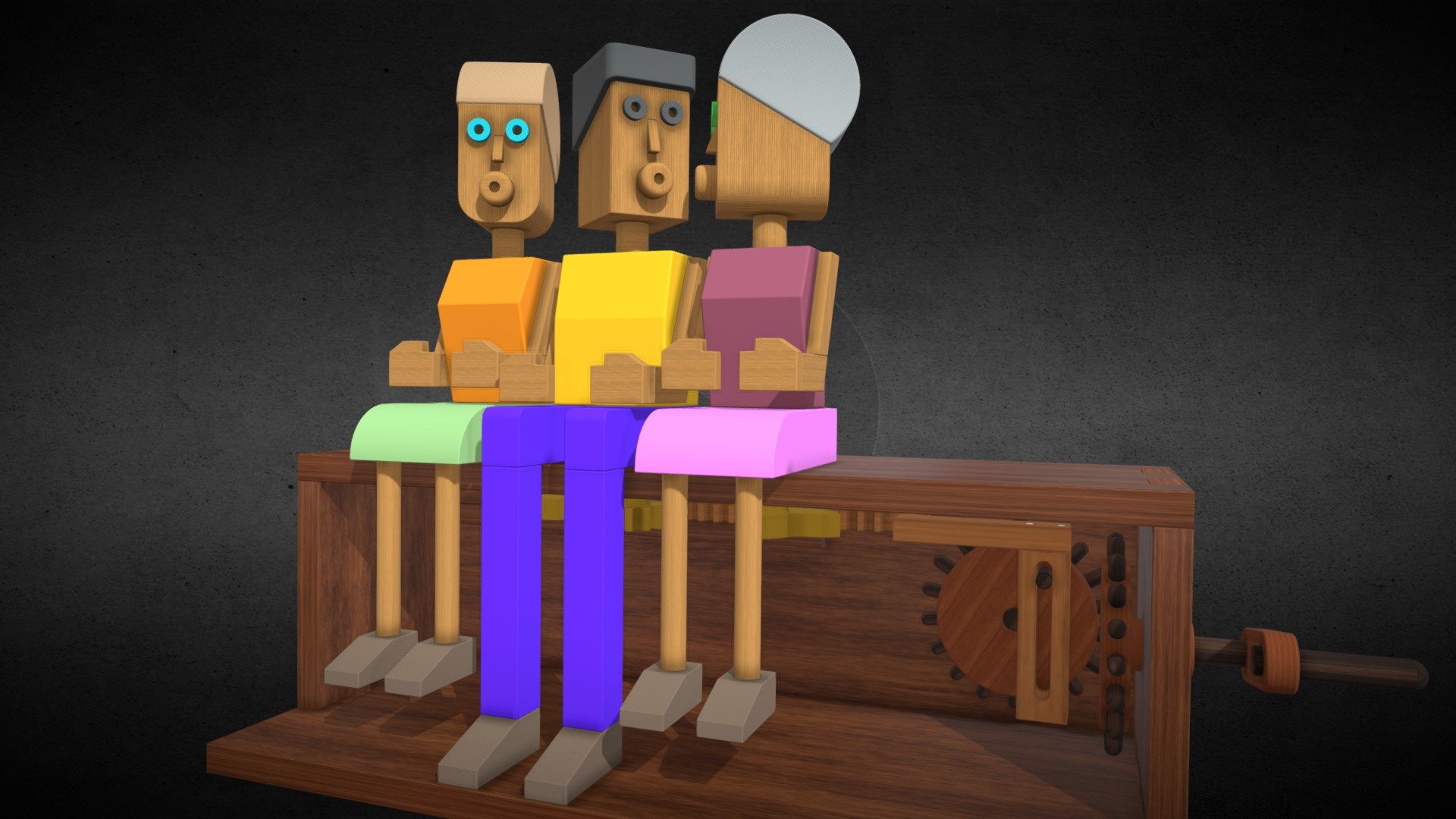 Bigamous Kissing Wooden Toy - Download Free 3D model by trinityscsp ...
