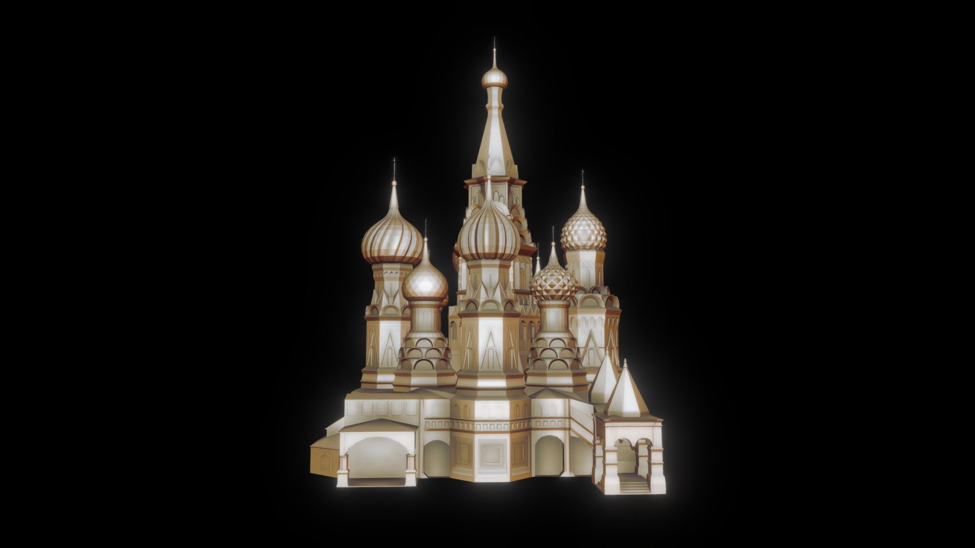 Saint Basil's Cathedral 3D Model - Download Free 3D model by Dinendra ...