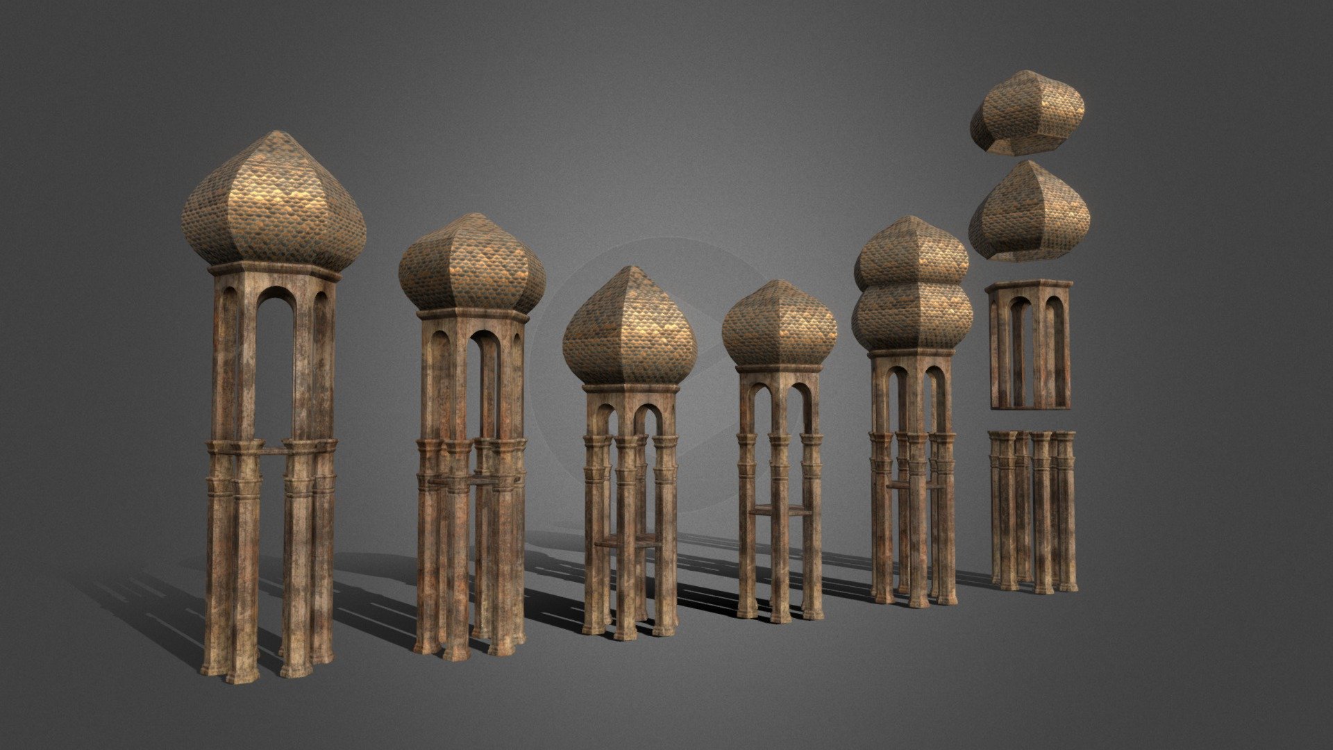 Onion Dome Towers - Asset Pack - Download Free 3D model by Samuel F ...