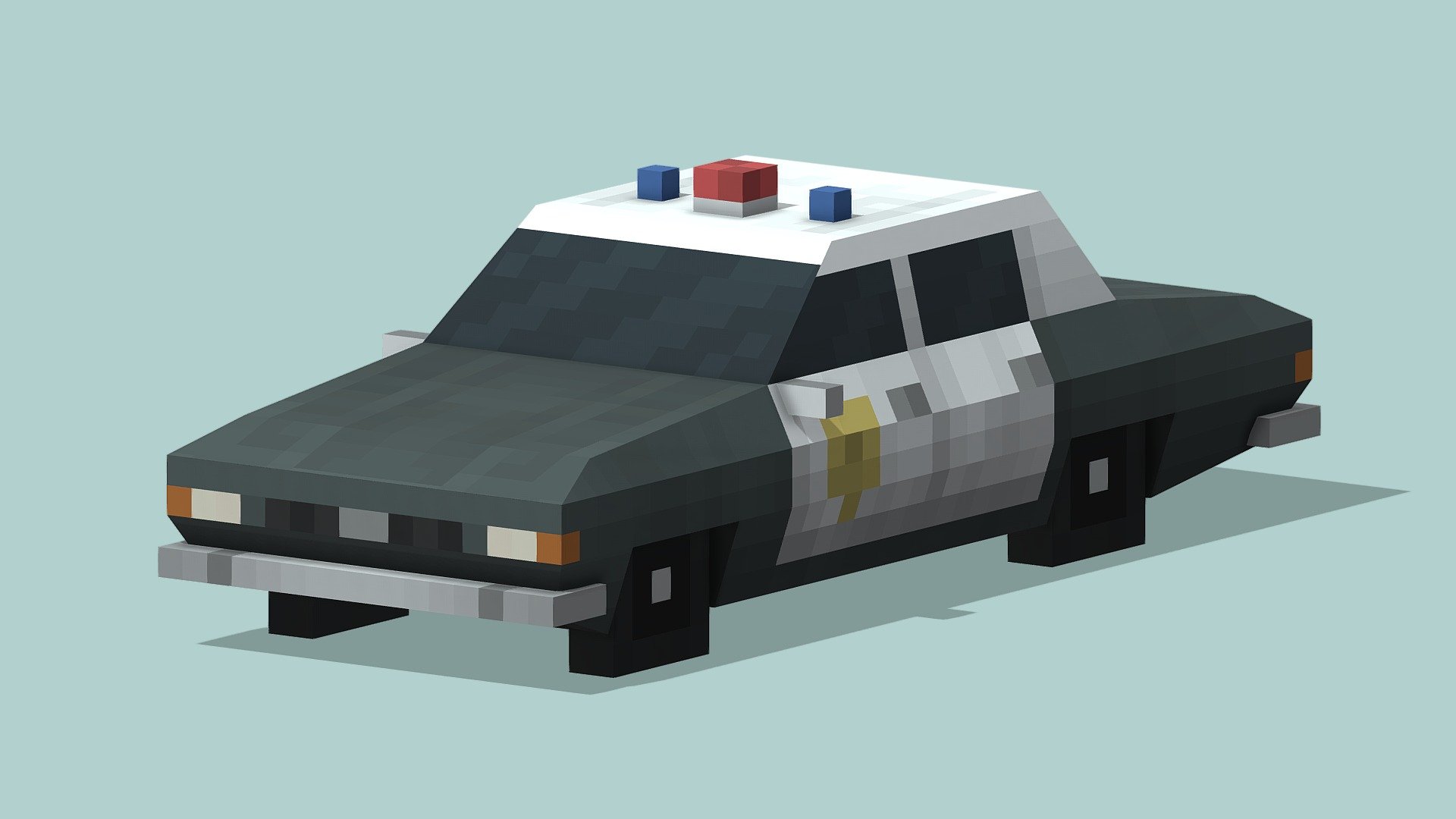blockbench police car - 3D model by qwite40 [fb5371a] - Sketchfab