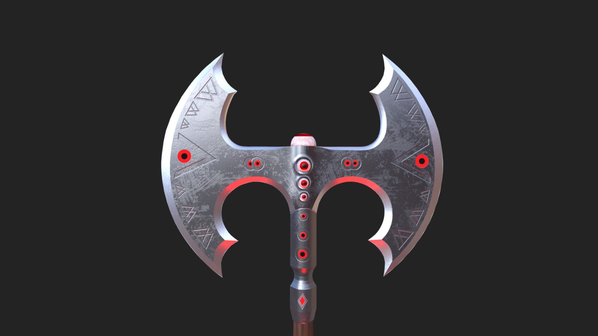 Axe with eyes - Download Free 3D model by lowpolygem [fb54b21] - Sketchfab