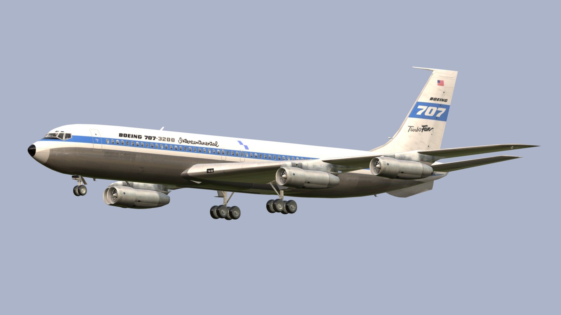 Boeing 707-320B - Download Free 3D model by OUTPISTON [fb55e95] - Sketchfab