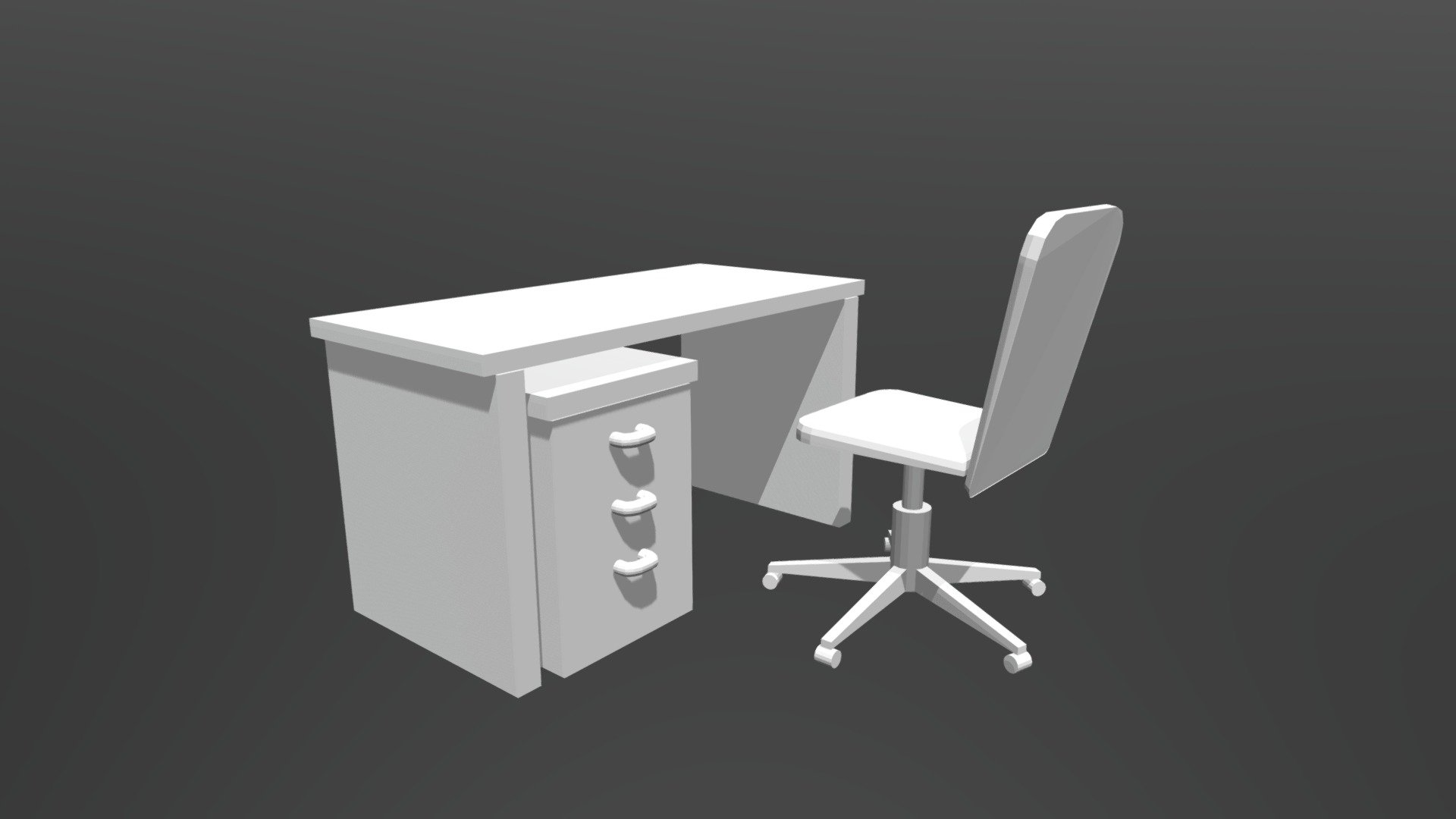 Desk ＆ Chair (Low Poly) - Download Free 3D model by game_travel ...