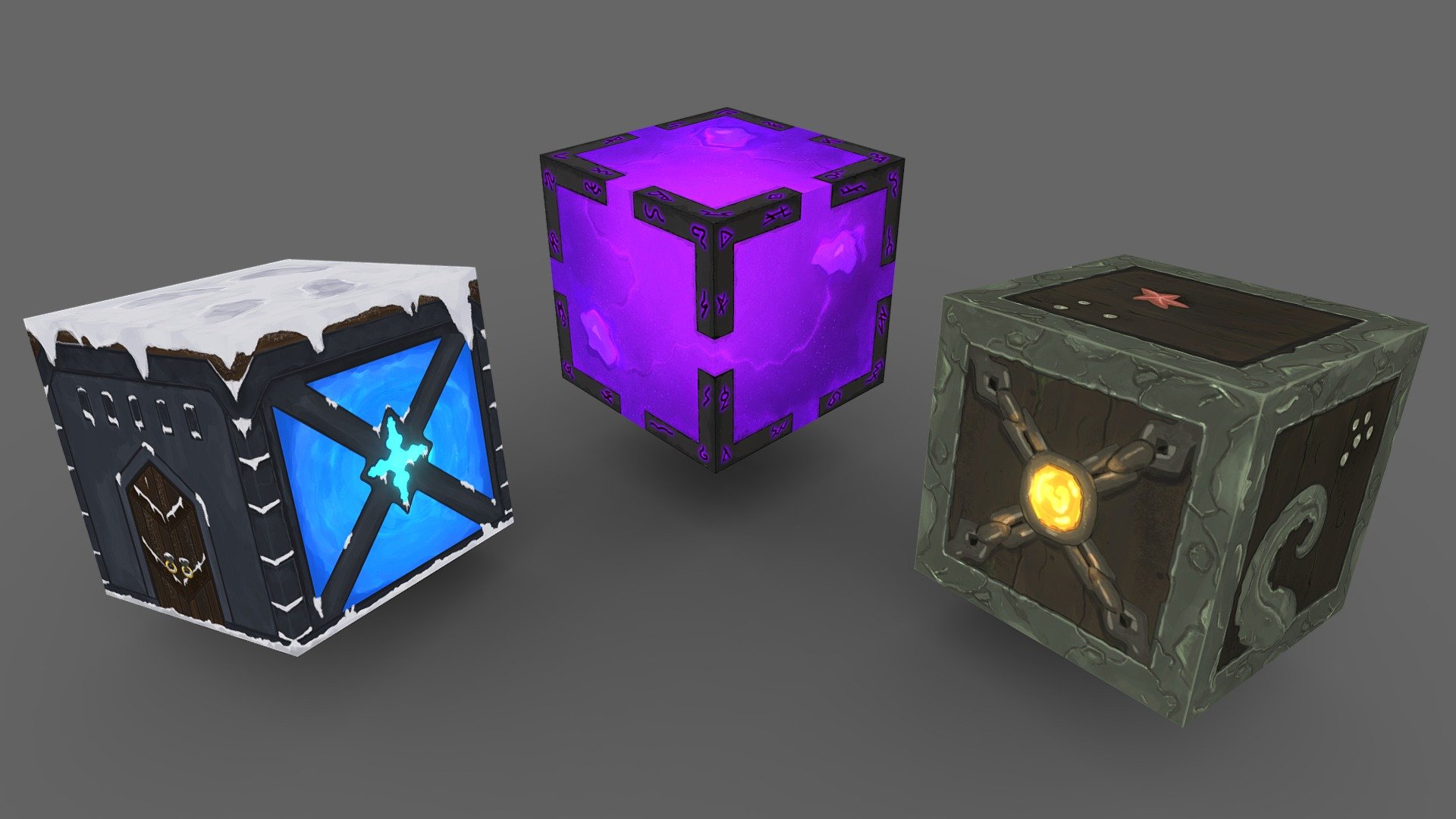 CGMA: Handpainted Cubes | Riot Games Style - 3D model by Daniel Lopes (@3Daniellopes) [fb5a085 ...