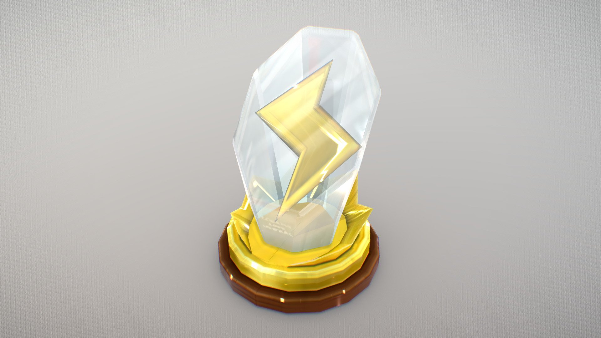 Lightning Bolt Trophy - Mario Kart 7 - Buy Royalty Free 3D model by ...