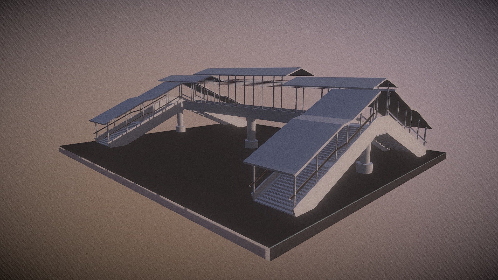 Concrete Overpass Footbridge - 3D model by Esdeus [fb5bc97] - Sketchfab
