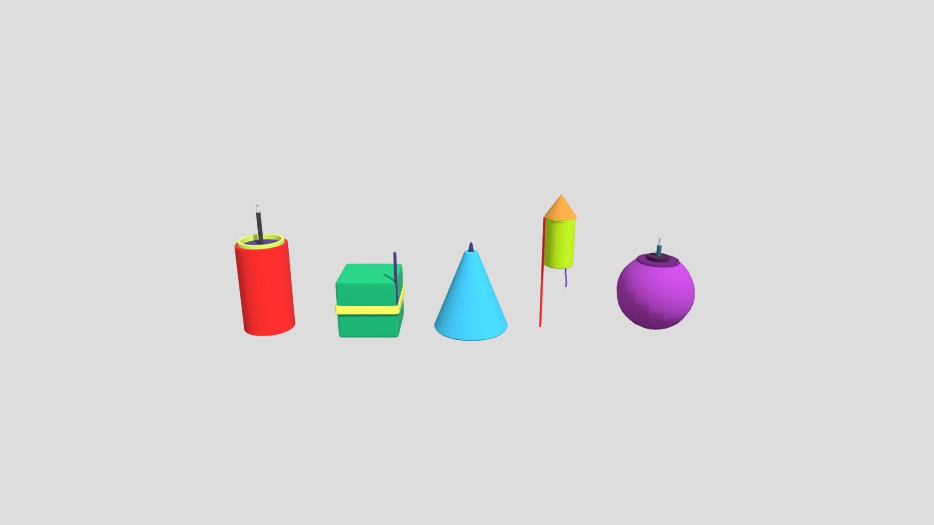 Diwali Crackers Lowpoly Modeling - 3D model by dixitlakhani (@dixitlakhani28) [fb5cedf] - Sketchfab