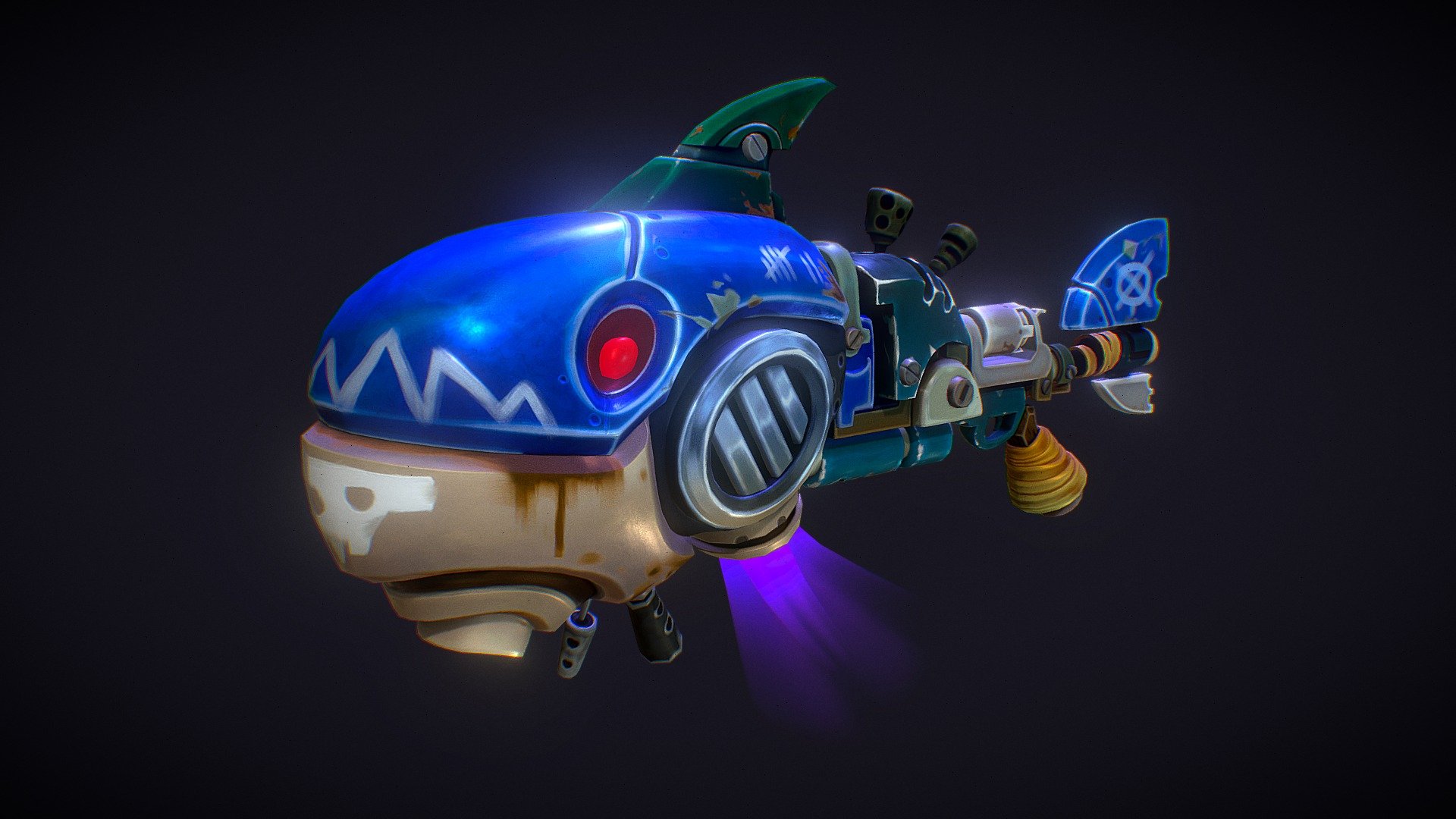 Shark Gun - 3D model by mash_ow [fb5d874] - Sketchfab