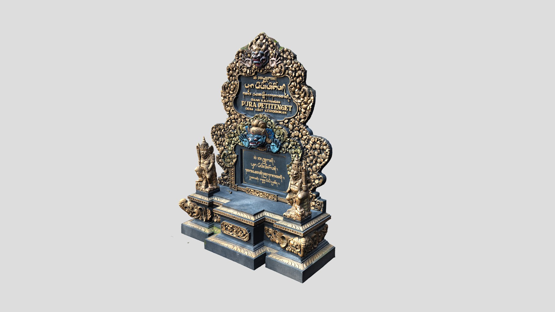 Bali - Temple Sign - Download Free 3D model by teachingtechie [fb5f414 ...