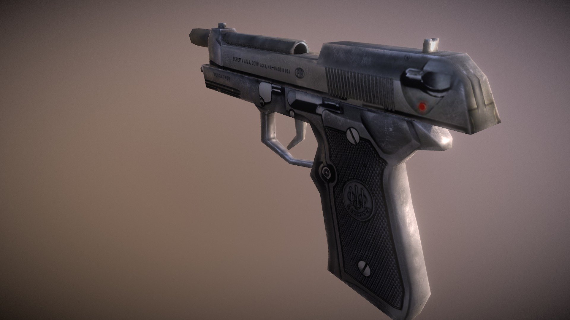 Low Poly 9mm Hand Gun - Download Free 3D model by Duane's Mind ...