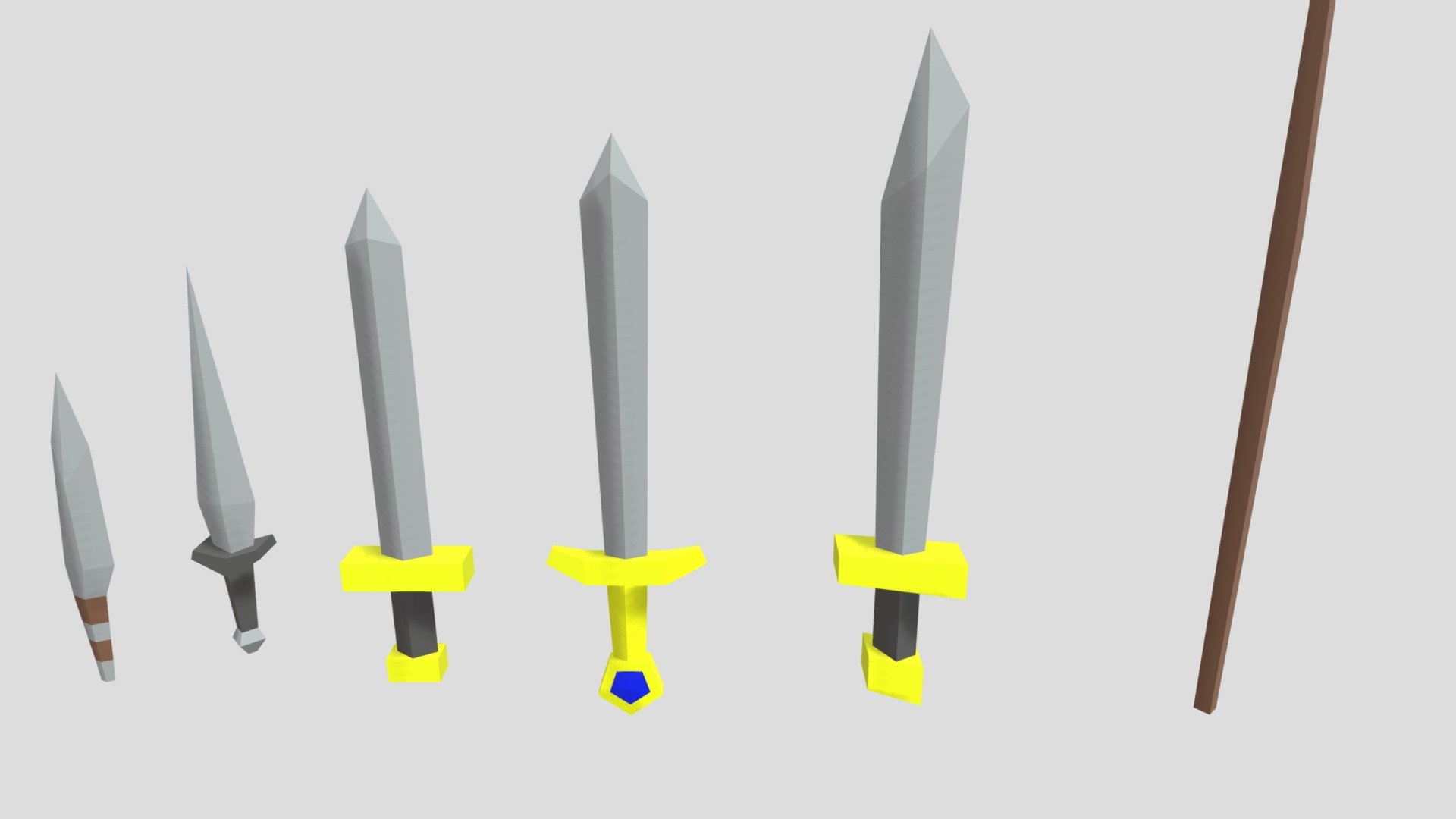 low poly medieval weapons/swords/rpg - Download Free 3D model by packy ...