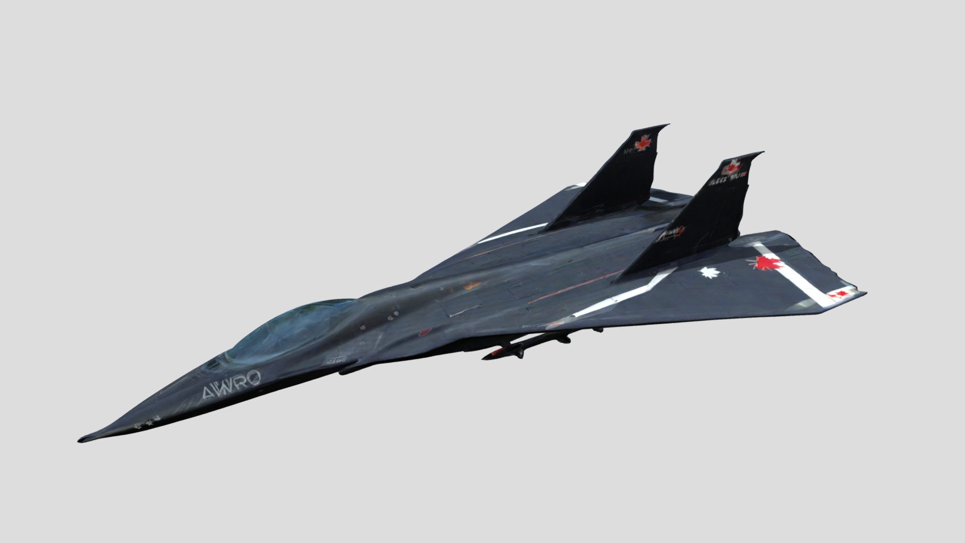 Avro CF220 Black Wolf - Canadian WW3 plane - Download Free 3D model by ...