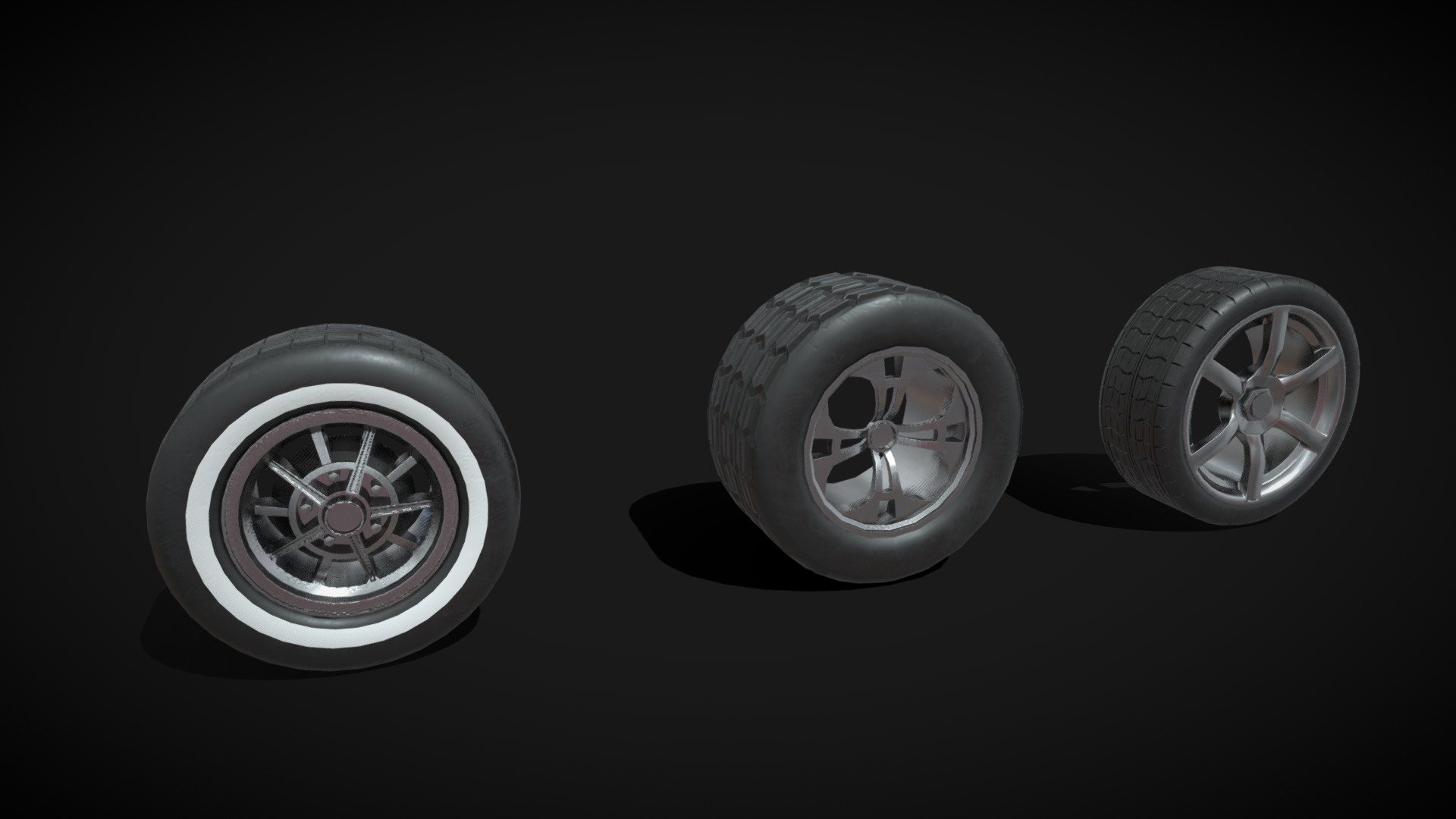 Wheel pack - Buy Royalty Free 3D model by AlexSW [fb745fd] - Sketchfab ...