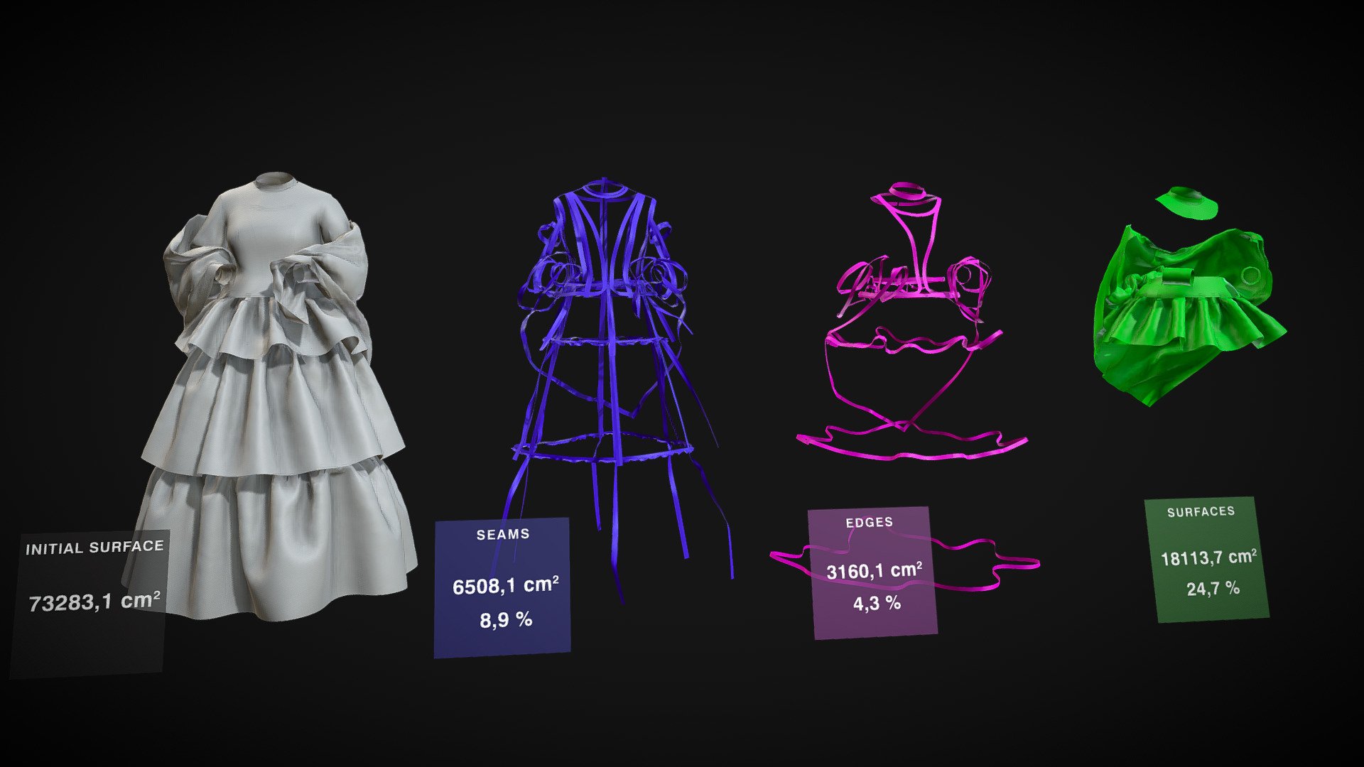 Digital twin of costume #17 – Segmented surface - Download Free 3D ...