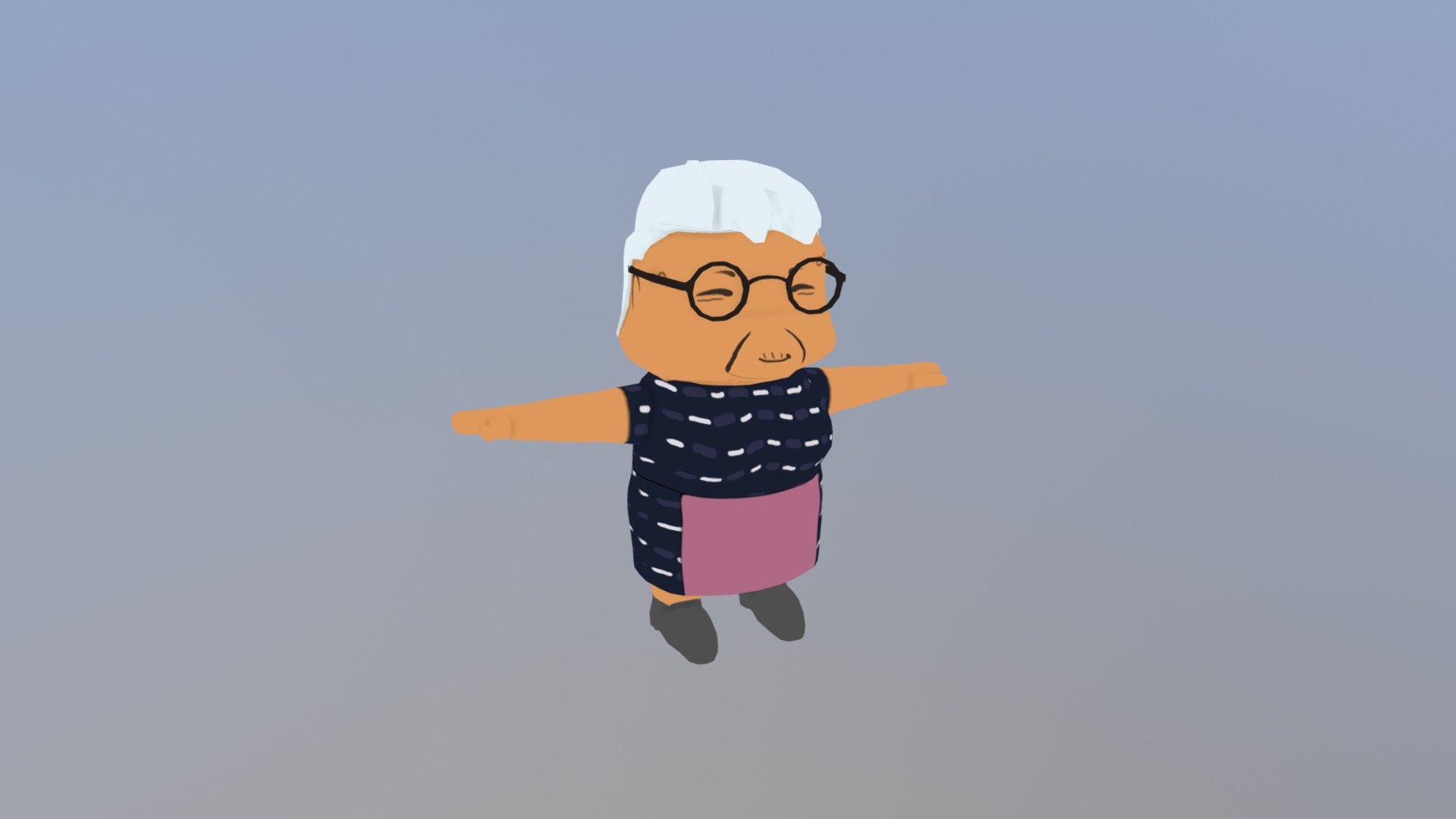 Cartoon grandmother - 3D model by luuxord [fb755d9] - Sketchfab