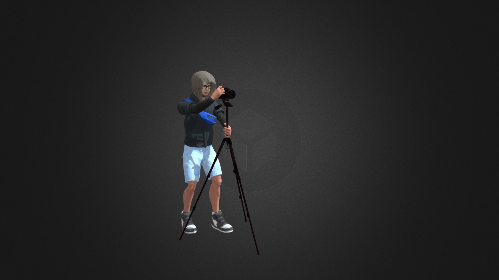 Photographer With Tripod - Buy Royalty Free 3D model by imanboer ...