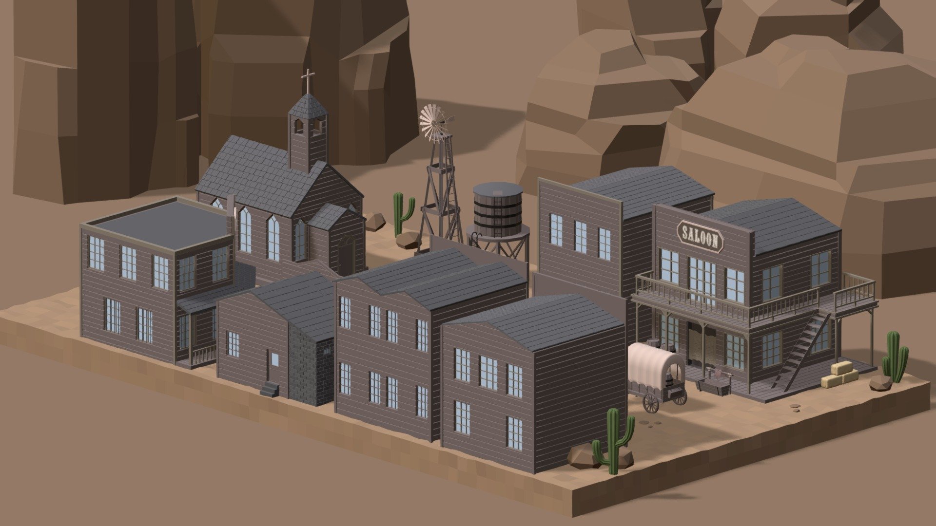Western - Buy Royalty Free 3D model by ApprenticeRaccoon [fb775de ...