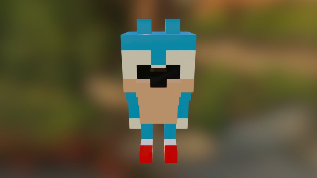 Pixel Art/Voxel Art (Sonic) - 3D model by Alex_F [fb77b11] - Sketchfab