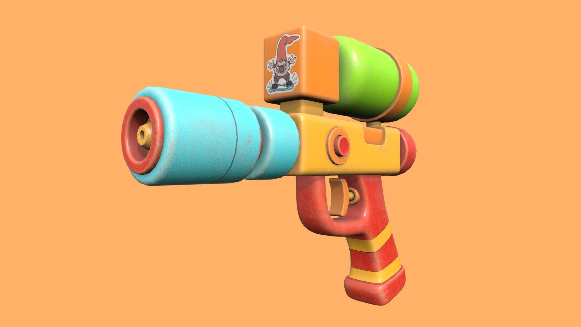 Stylized Cartoony Water Gun (+YouTube tutorial) - 3D model by Art ...