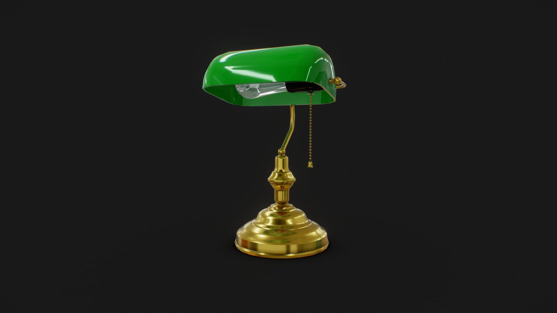 Lamp (Bankers Lamp) - Download Free 3D model by Patrick Matthew ...