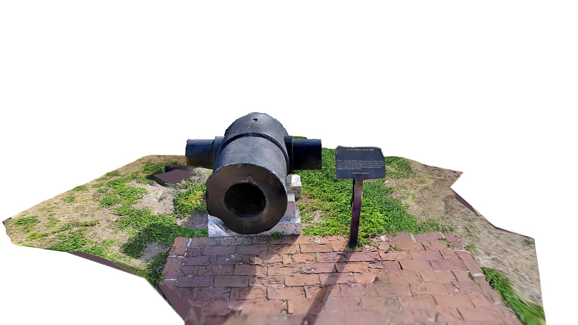 10 inch Mortar at Fort Sumter - 3D model by stevencmutter [fb7b889 ...