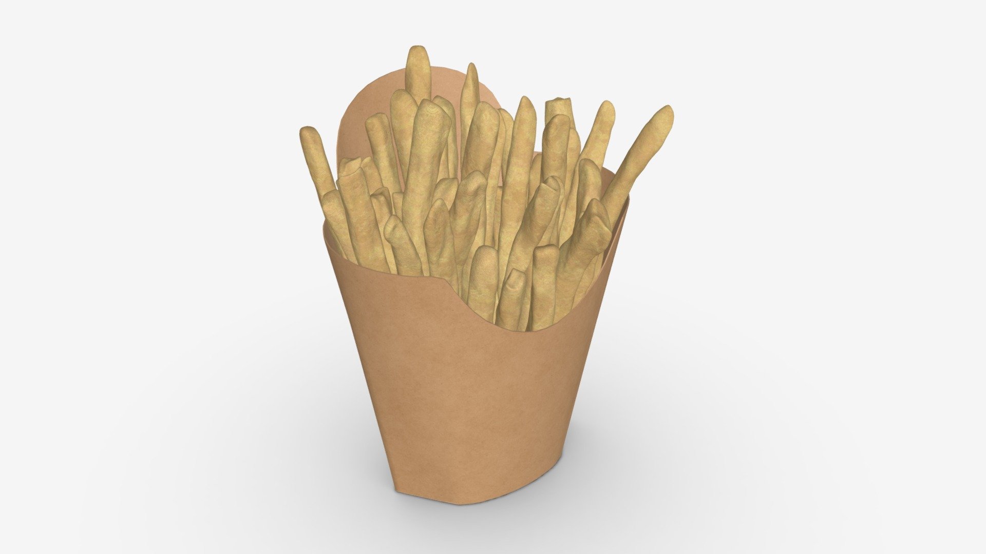 French fries in paper box 02 - Buy Royalty Free 3D model by HQ3DMOD ...