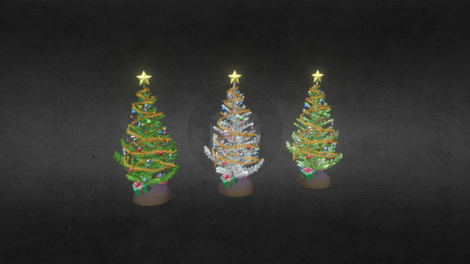 Christmas Tree snow low poly - Download Free 3D model by David Montaña ...