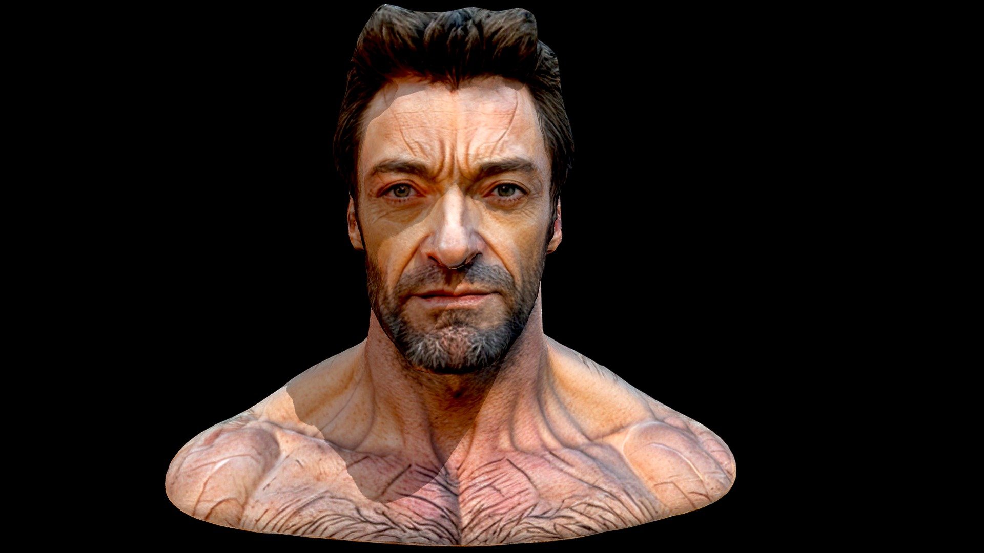 Hugh Jackman Wolverine Bust - 3D model by HorrorKingMario [fb83f32 ...