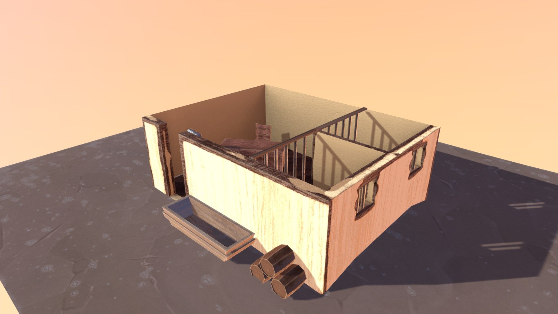 Western Jailhouse - 3D model by Chase Lamoureux (@chaselamoureux ...