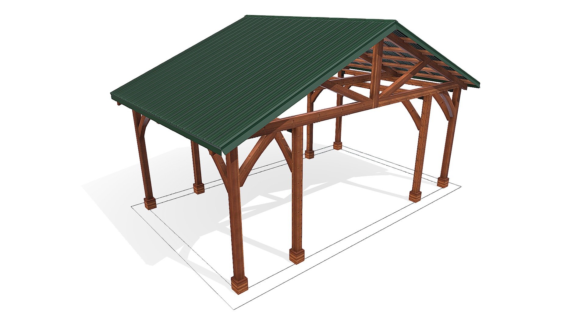 Custom SC Pavilion 16 ft L x 25 ft W - 3D model by FR- Conceptual ...