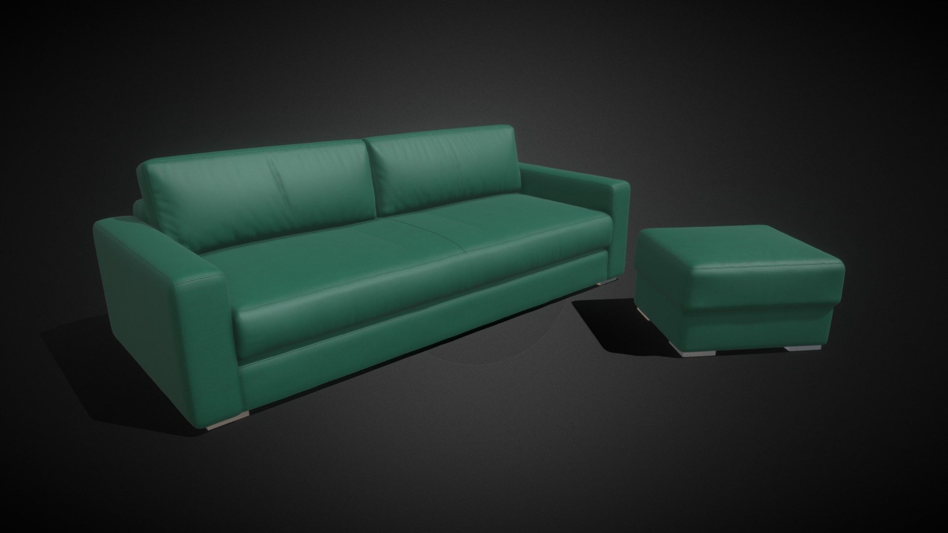 M000-23 Sofa with poof - 3D model by saintkastiell [fb8803e] - Sketchfab