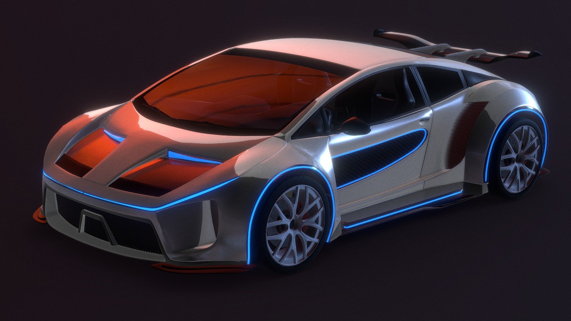 Cyberpunk exoctic car - Buy Royalty Free 3D model by petiixblender ...