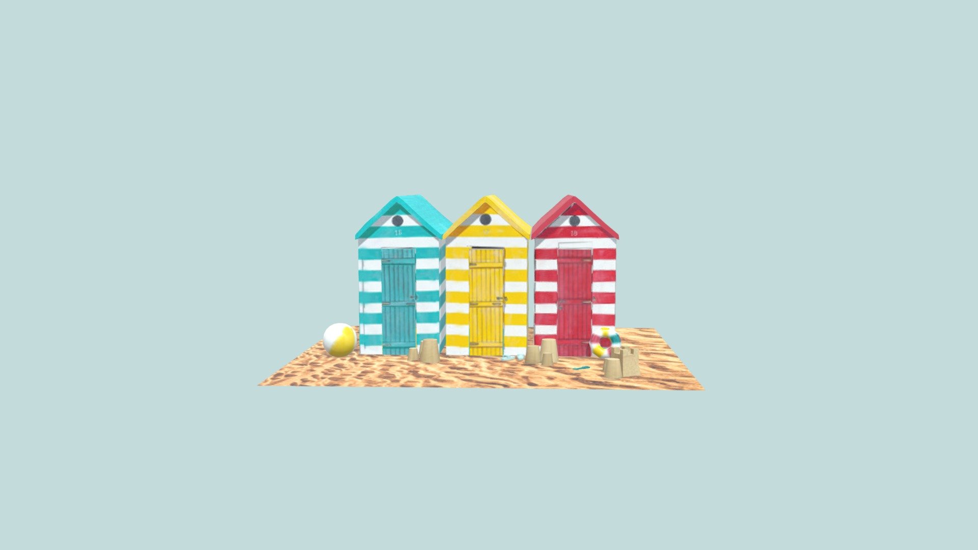 Beach Scene - Download Free 3D model by Amber Lloyd (@316025) [fb8da8d ...