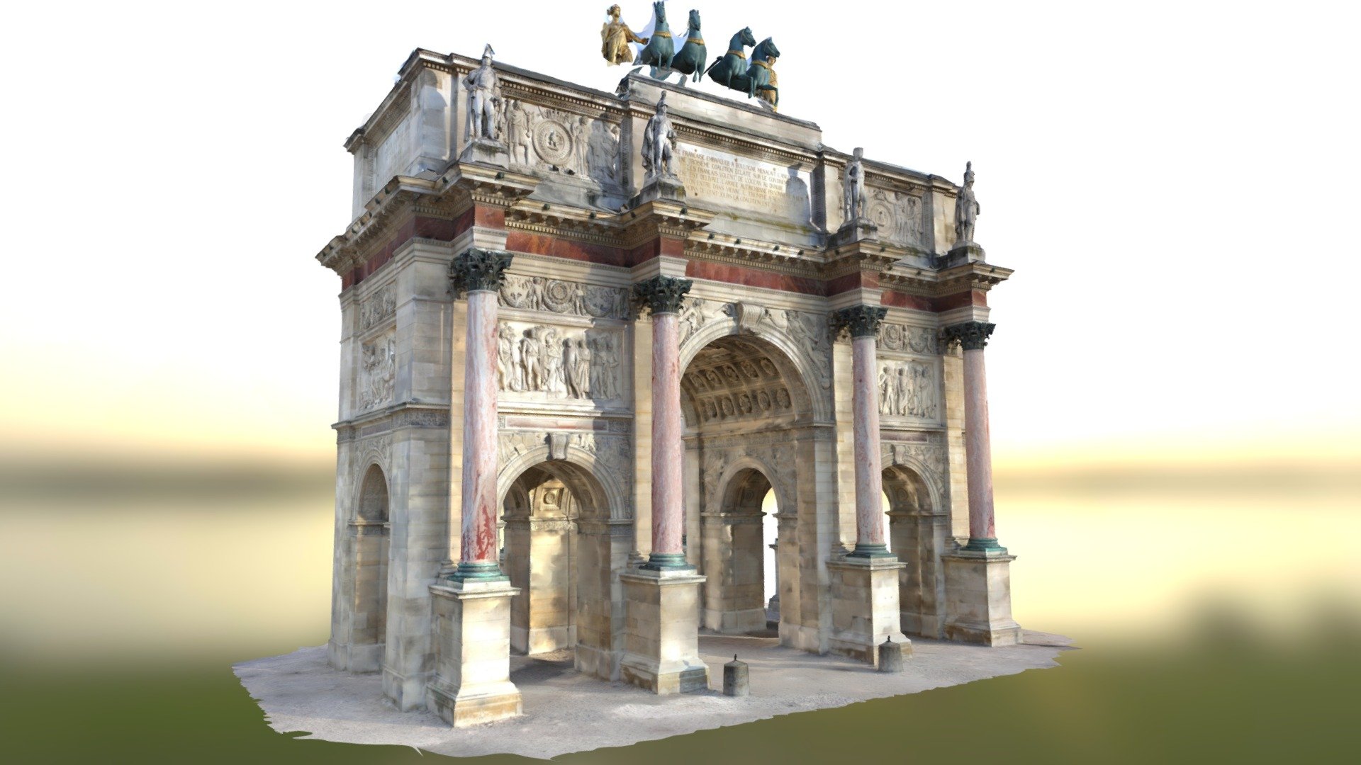Arc De Triomphe Du Carrousel, Paris (Textured) - 3D model by ...