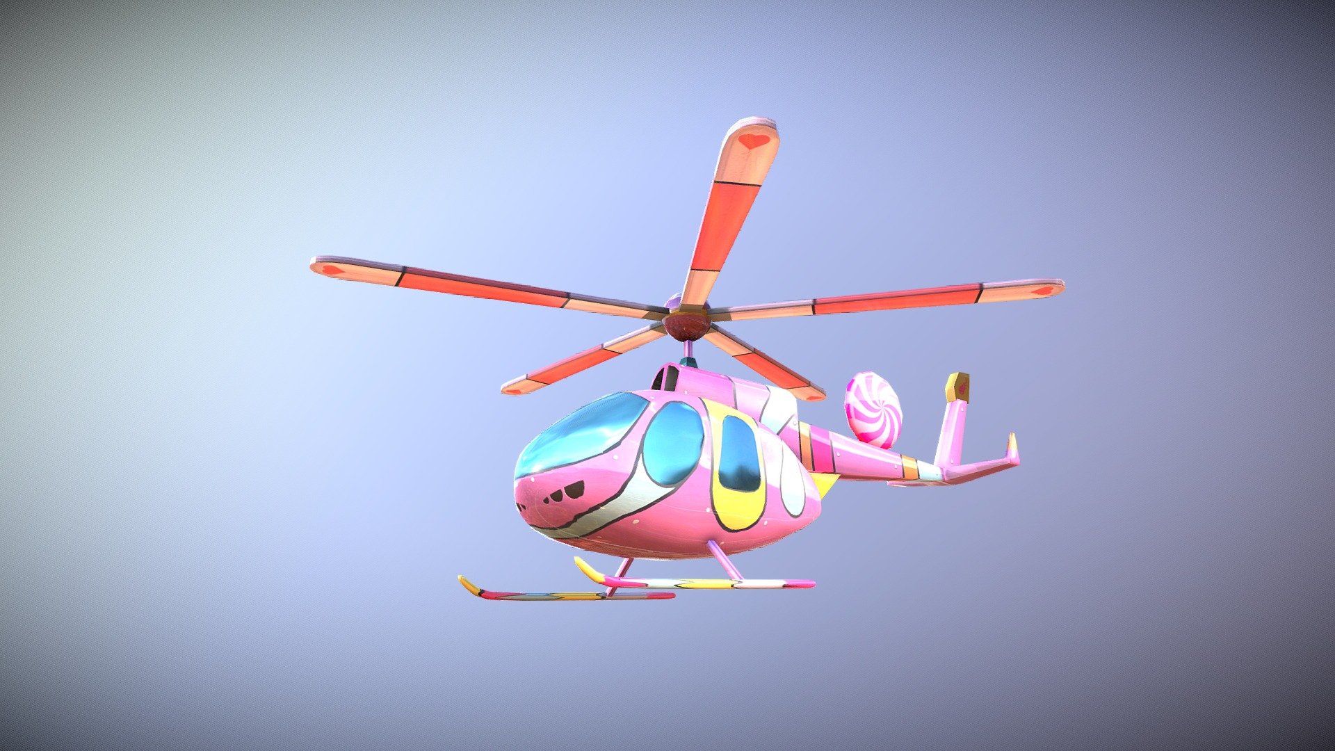 Candyland Helicopter | IWB - 3D model by Low Poly Models ...