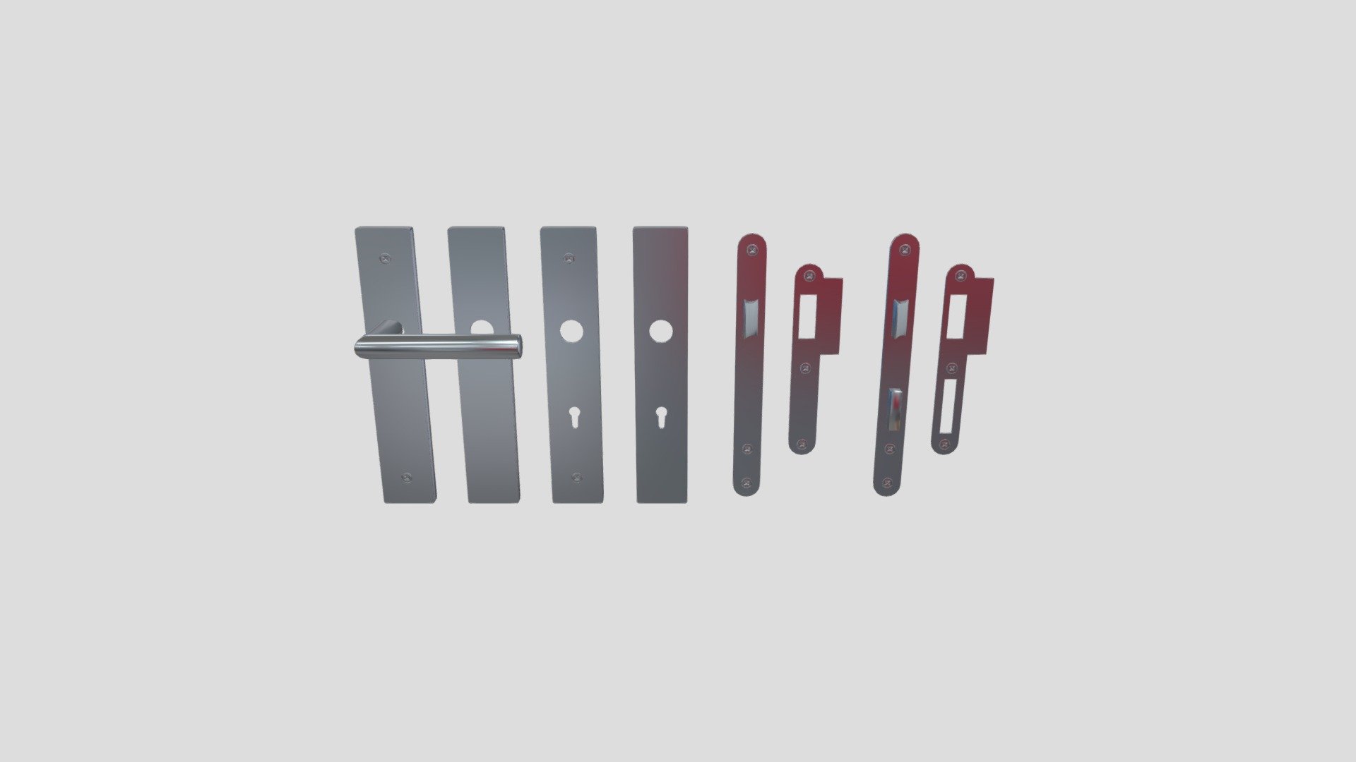 Standard Door Handle Set EU - 3D model by Laurent P (@laurent.p ...