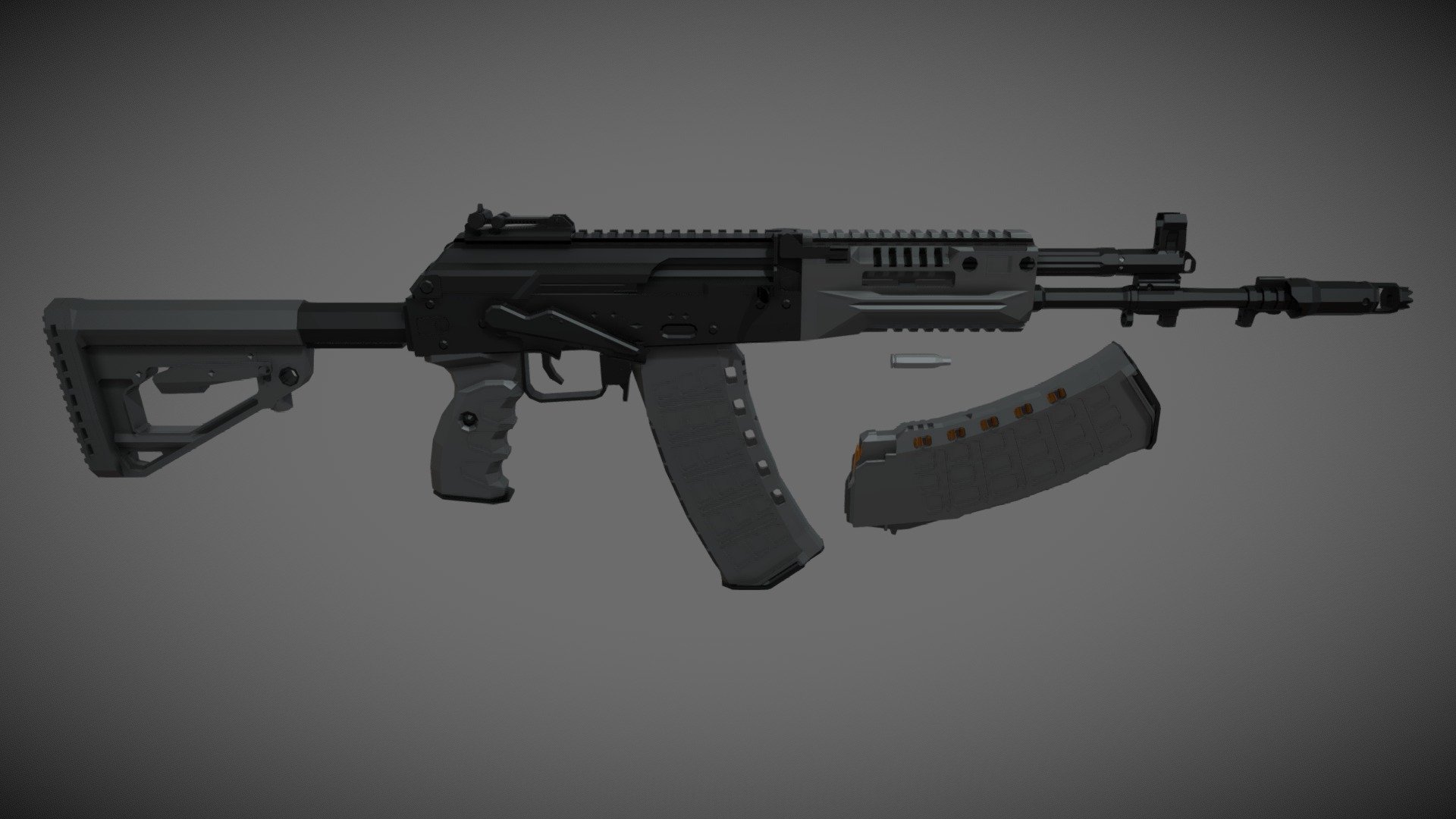 low-poly AK-12 - Download Free 3D model by D_U (@DU1701) [fb95e16 ...
