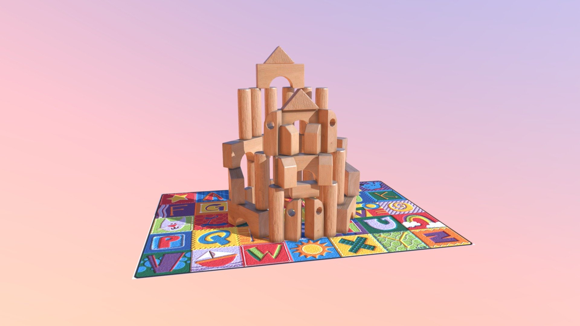 Unit Block Castle - 3D model by adinkens [fb9a08d] - Sketchfab