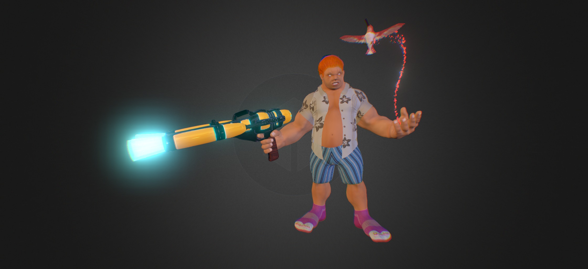 Hummingbird Hunter - 3D model by Daniel Canalda (@danielcanalda ...