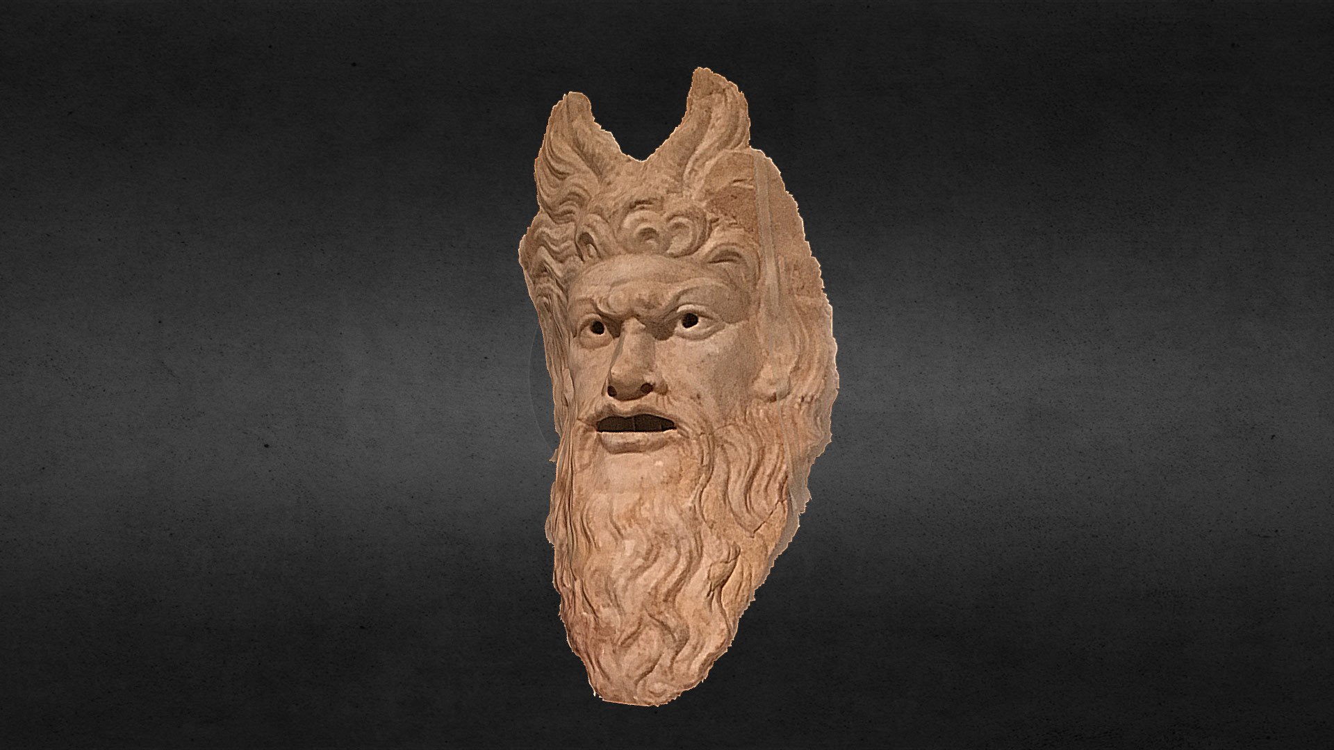 Máscara del Dios Pan 26-75 d.C - 3D model by Lety Crespillo (@makiabela ...