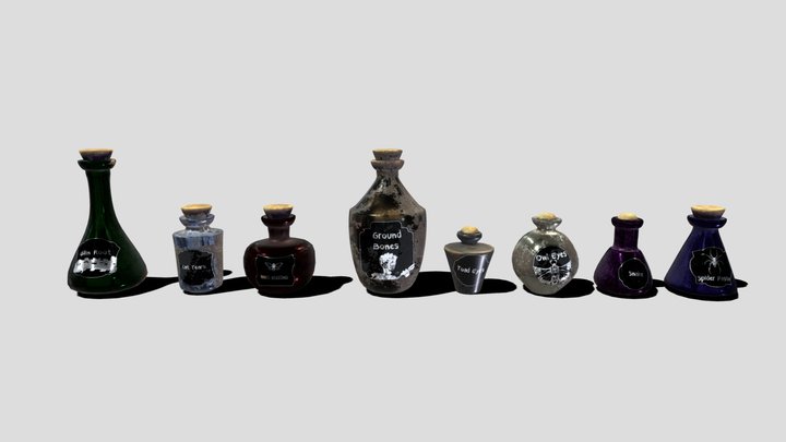 Potionbottles 3D models - Sketchfab