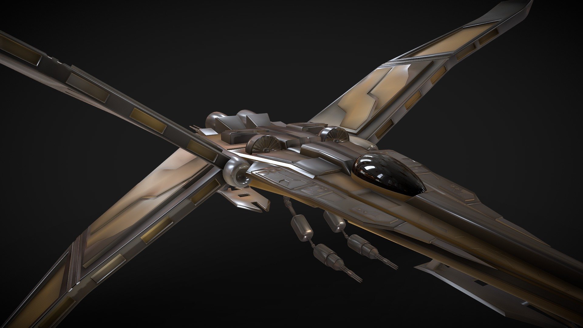 futuristic sci-fi spaceship - Download Free 3D model by Schwaeli ...