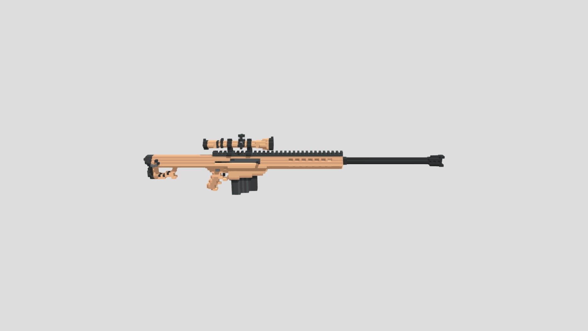 BARRETT M82 voxel - 3D model by ViktorPolakov [fbae817] - Sketchfab