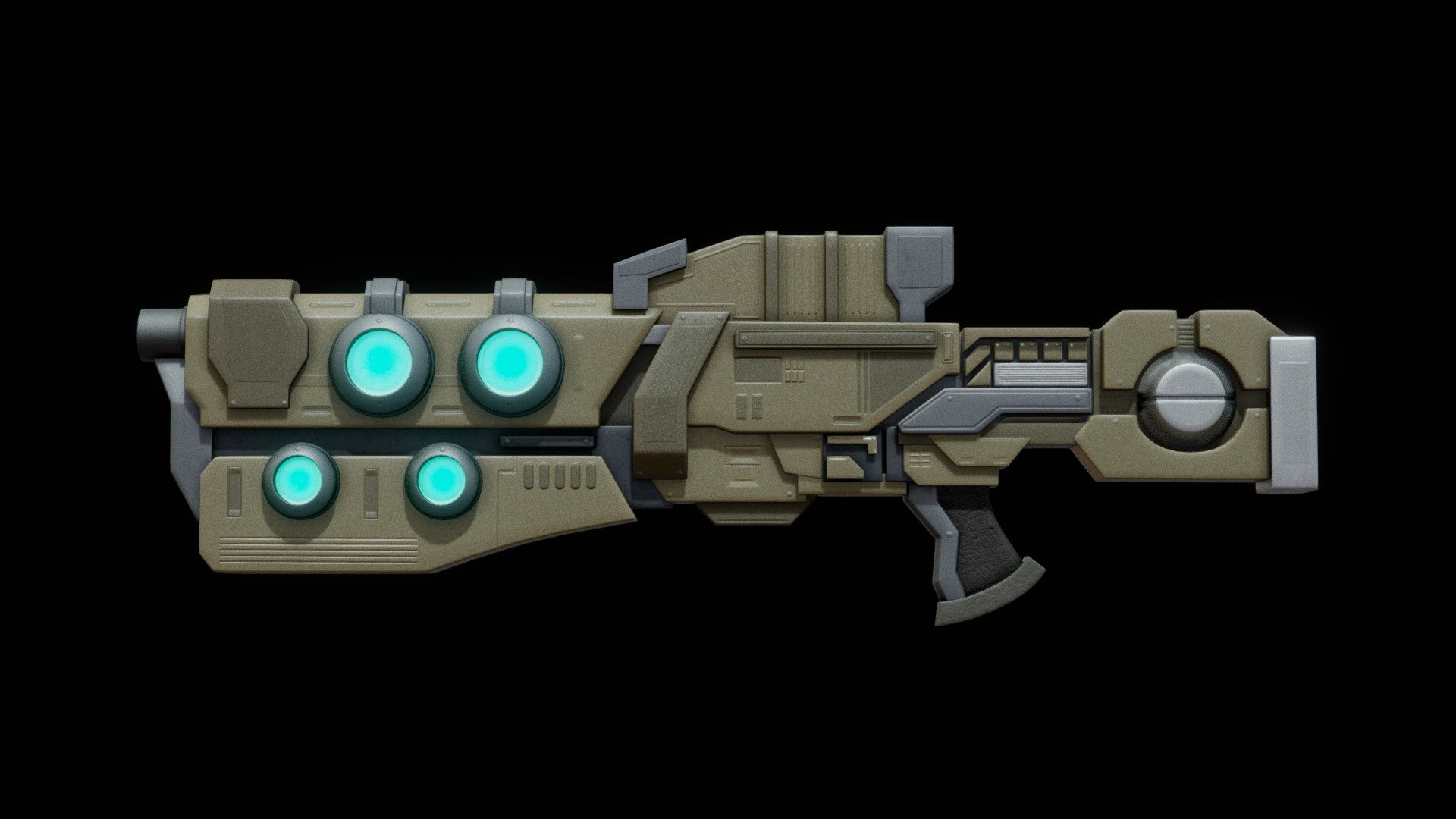 Futuristic Gun - Buy Royalty Free 3D model by Zambur [fbaf6e0 ...
