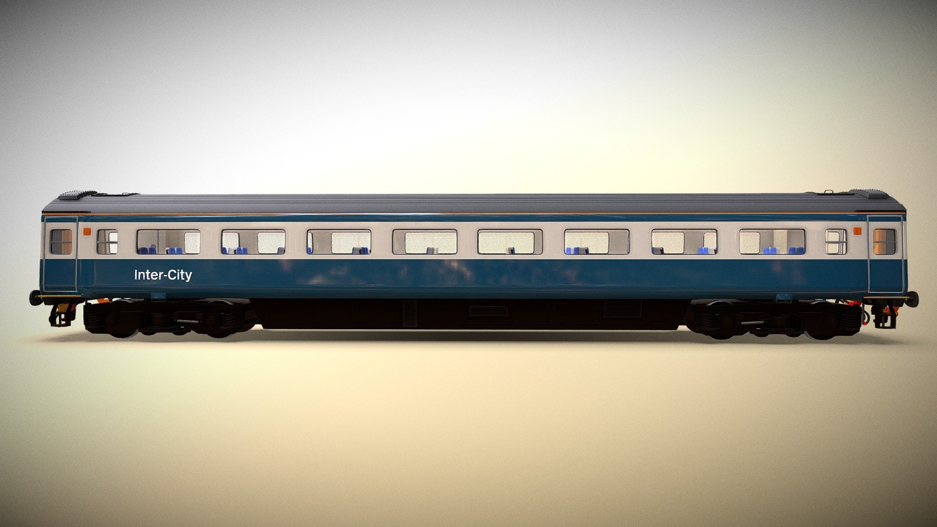 Train - Mark 3 Carriage Std Open Rail Blue - Download Free 3D model by ...