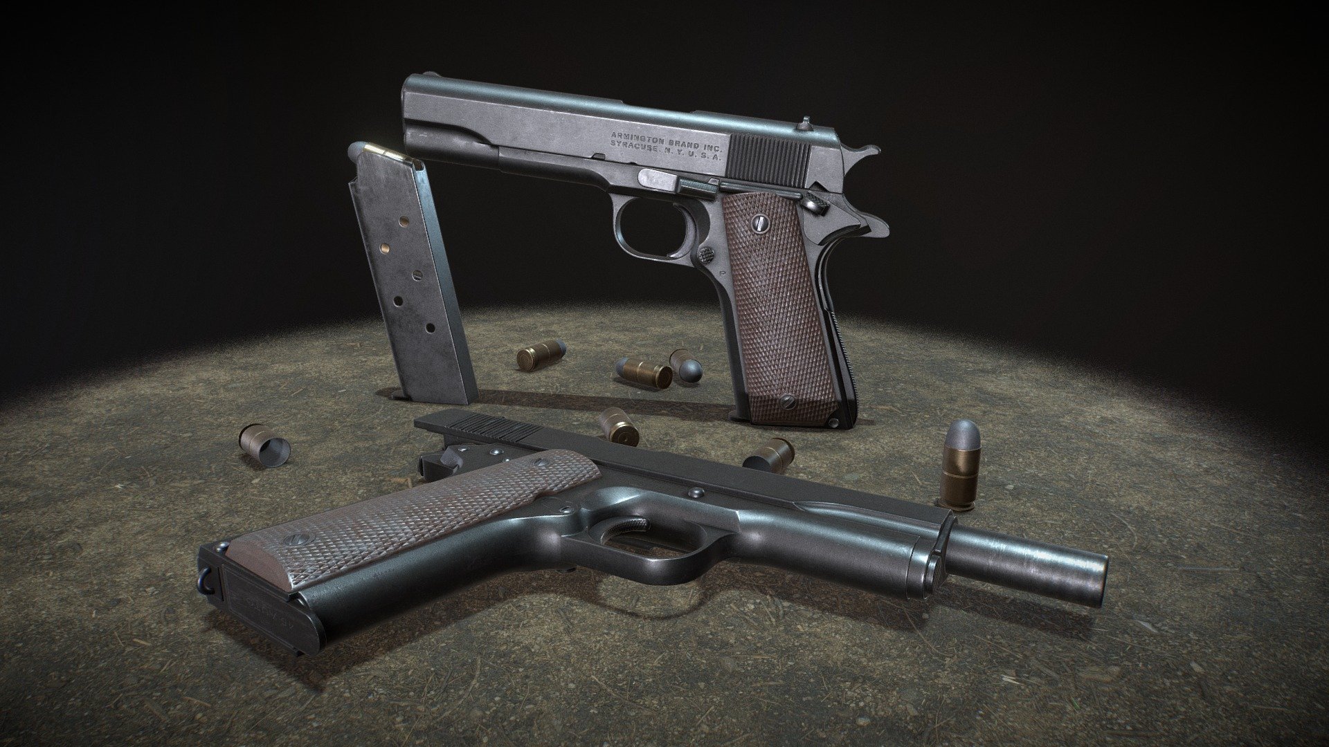 M1911A1 - WW2 Era - Retexture - 3D model by DavidFalke [fbb55b7 ...