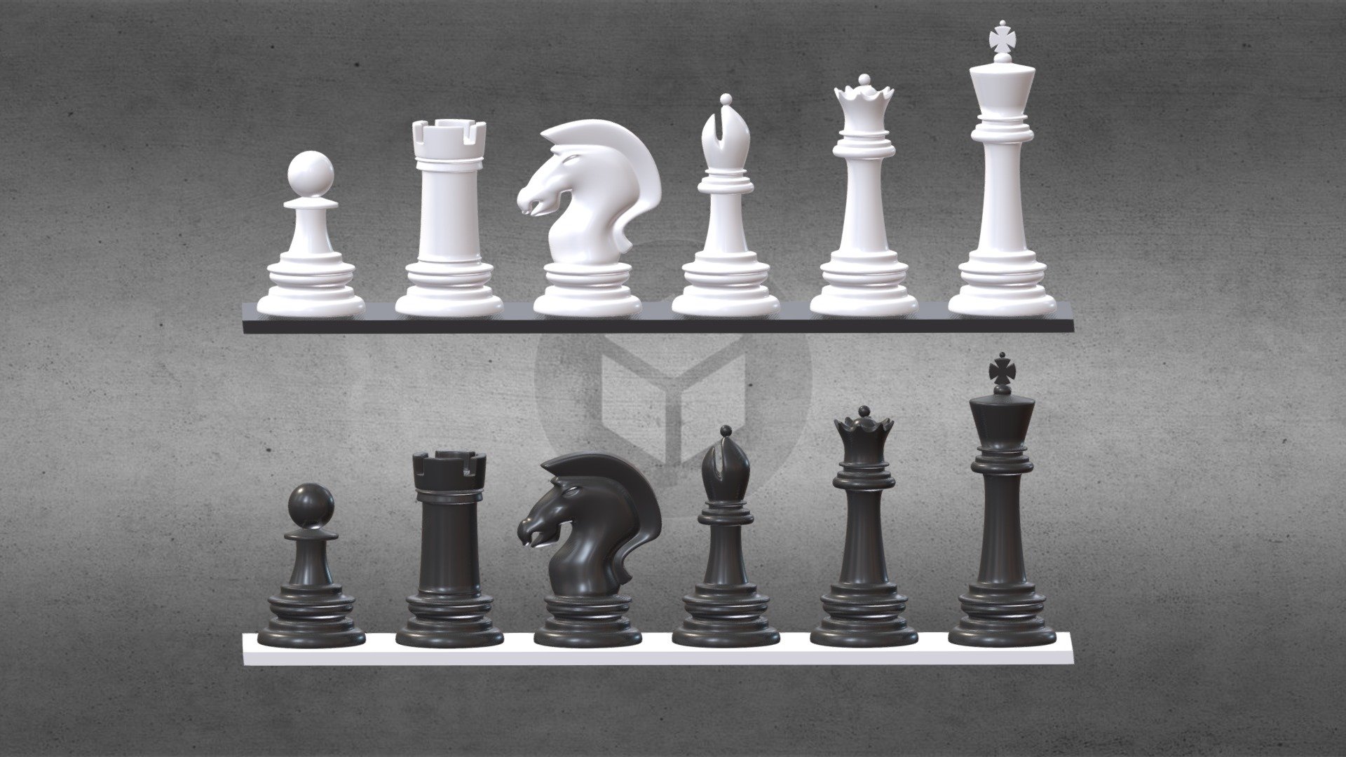 Realistic 3D Chess Pieces (Blender) - Download Free 3D model by ronildo ...