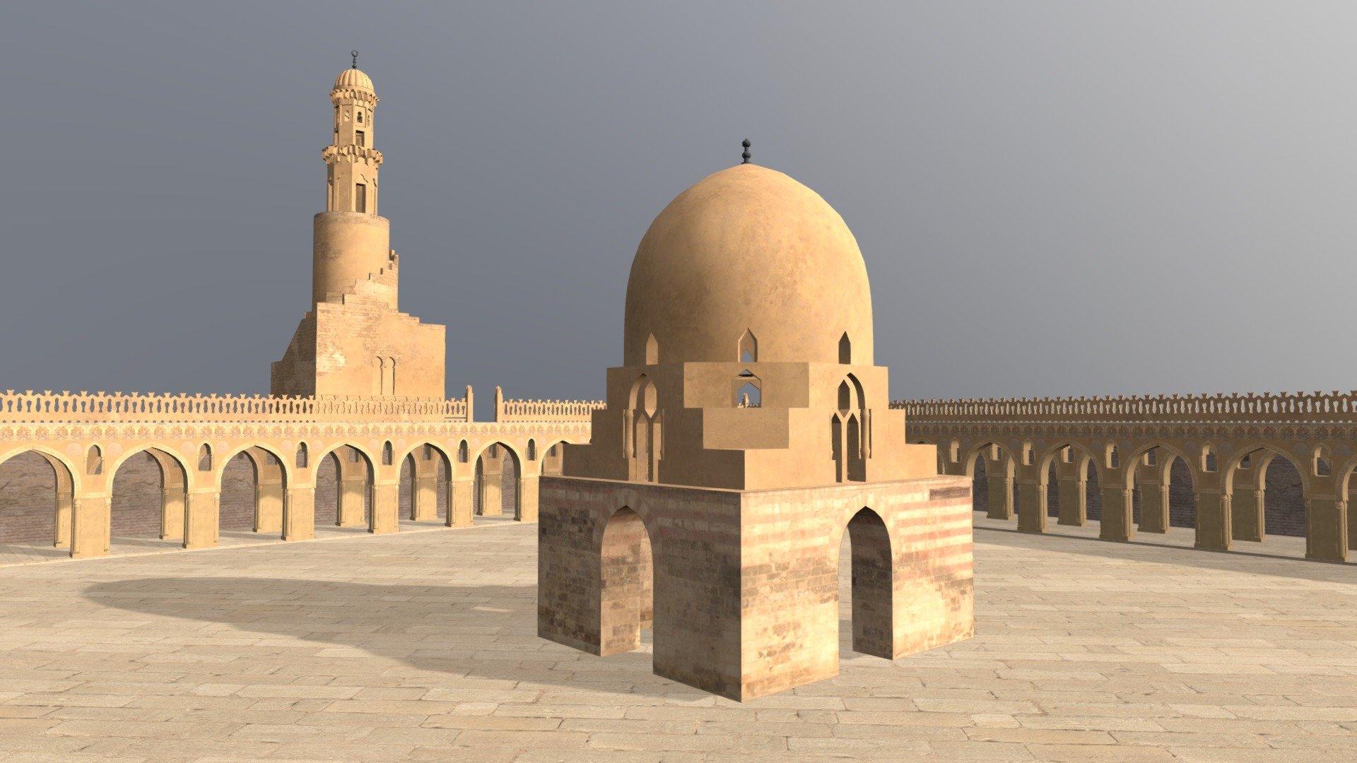 Ahmed Ibn Tolon Mosque, Cairo Egypt - 3D model by Ahmed Ragab (@Ahmed ...