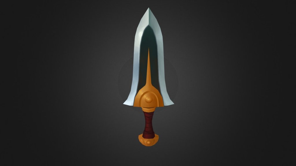 Low poly dagger 01 - 3D model by Angel Pérez Marcos (@angelosop ...