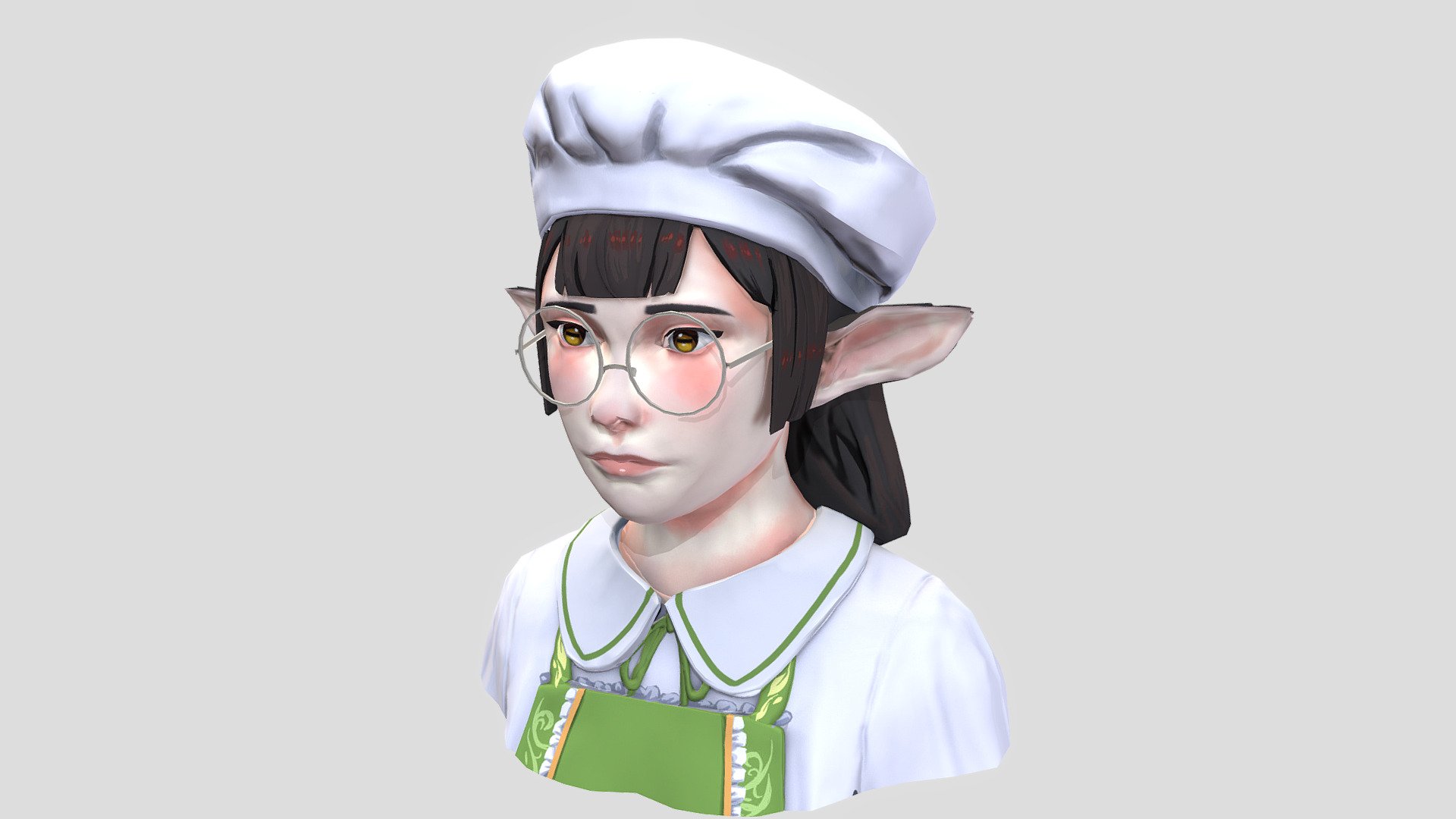 Cottagecore Character Bust - Goat-Girl Cook - Download Free 3D model by ...